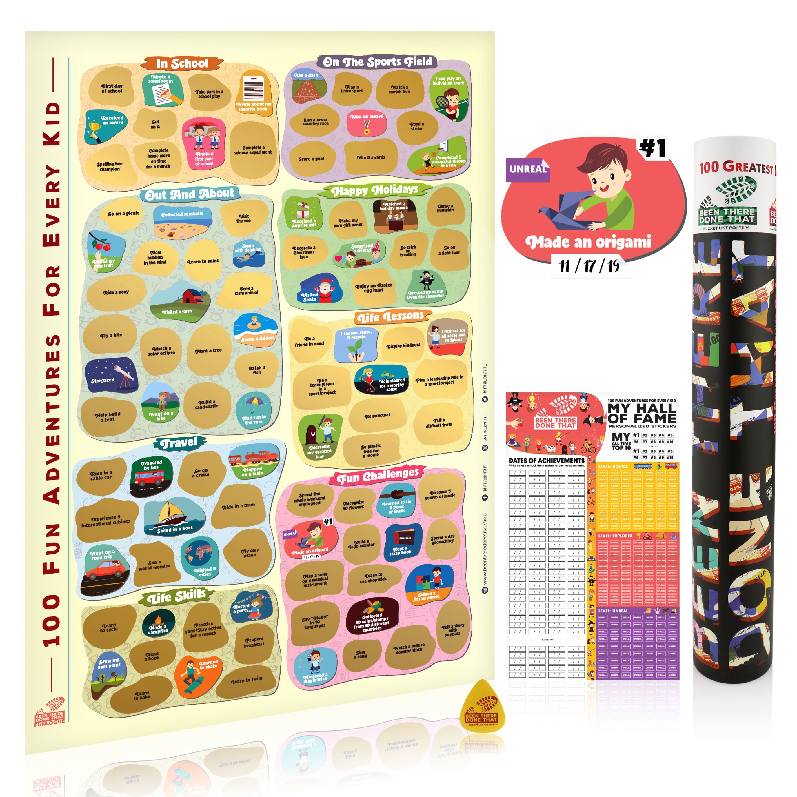 Bucket List Scratch Poster | JUNIORLOGUES | 100 Fun Kids Adventures ...